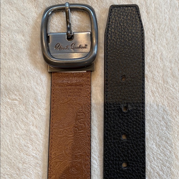 Robert Graham | Accessories | Robert Graham Reversible Black Leather ...